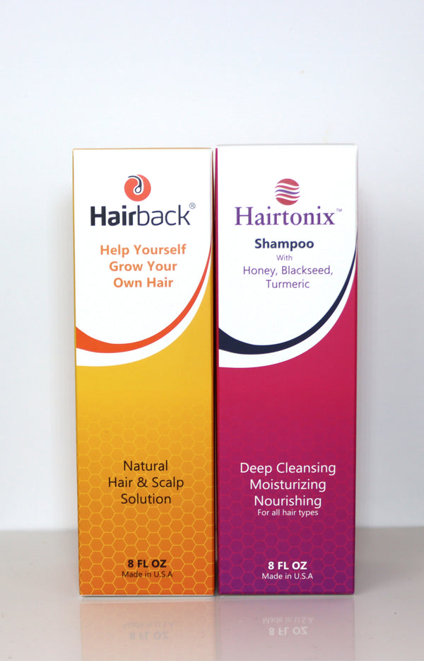 Hairback & Hairtonix (3 Month Supply) - Honeyderm